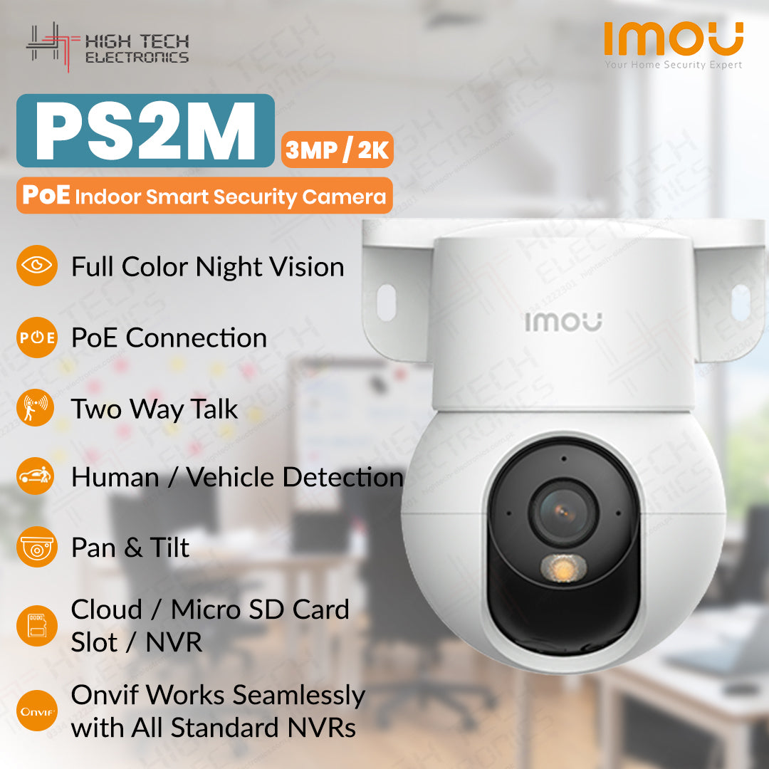 Imou PS2M 3MP - 2K PoE Indoor Smart Camera – High Tech Electronics